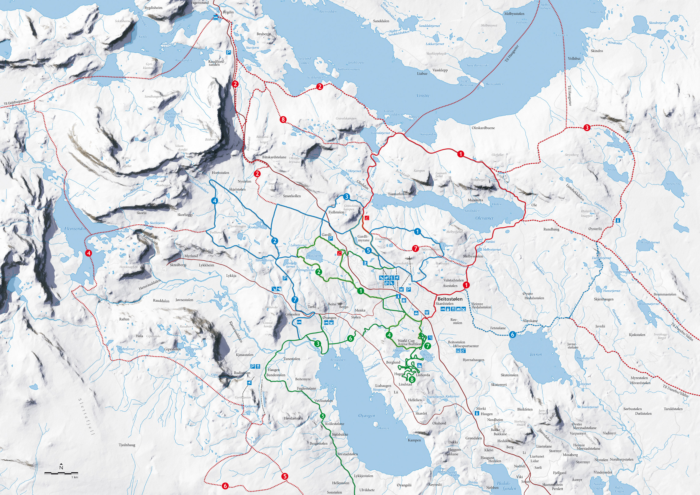 Langrend løjpekort - Norsk Hytte Udlejning